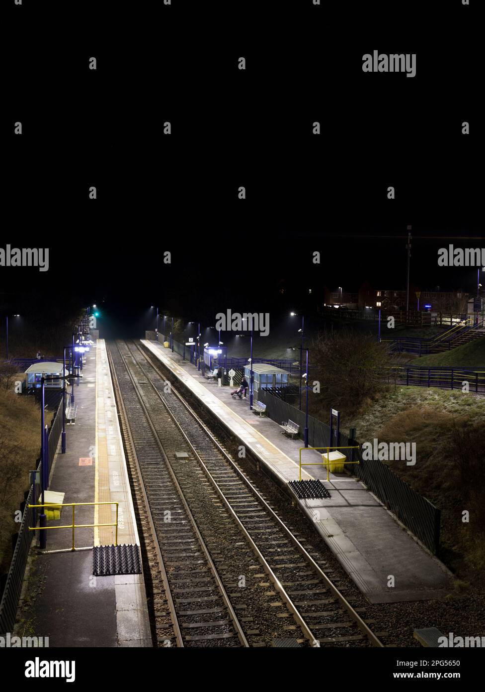 21/01/2022 The small 2 platform unstaffed railway station at Yarm, at ...
