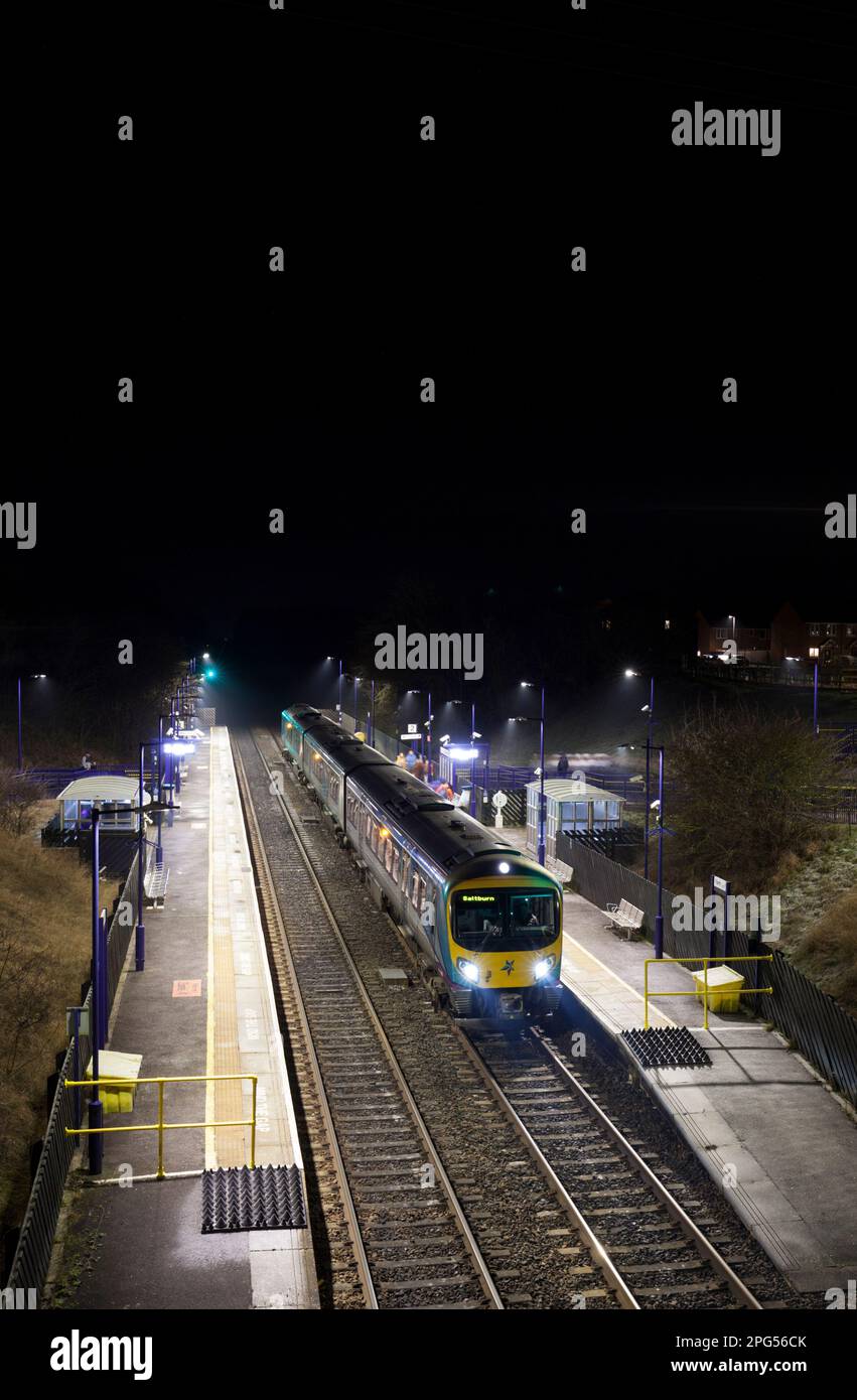 First Transpennine Expreess class 185 train calling at the 2 platform ...