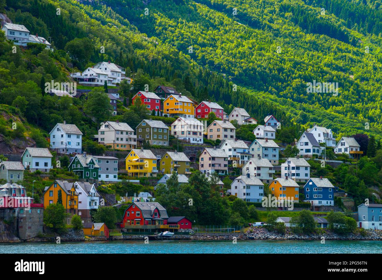 Traditional houses in Odda, Norway Stock Photo - Alamy