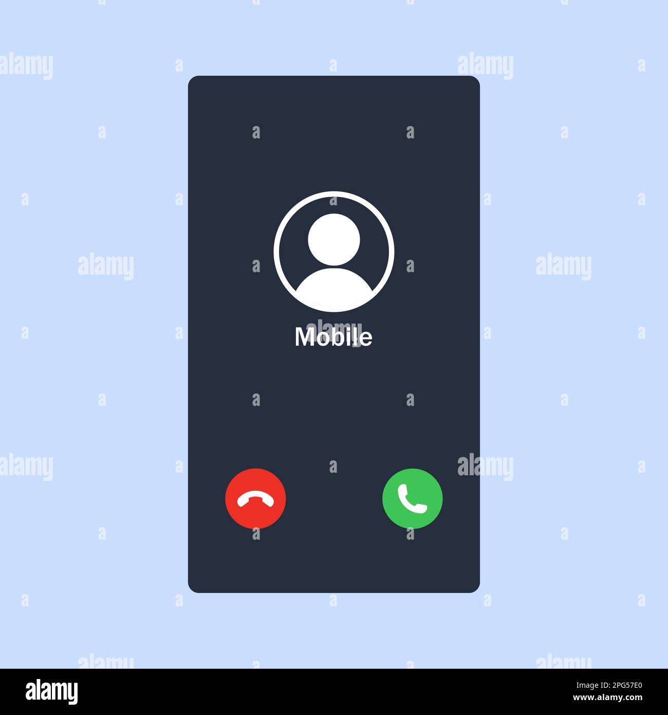 Mobile call screen template. Smartphone interface vector illustration ...