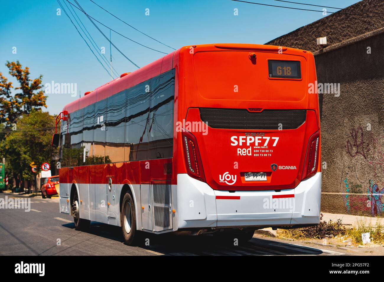Santiago, Chile - November 2022: A Transantiago, or Red Metropolitana ...