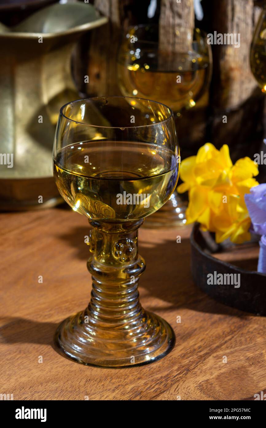 Antique German glassware, old Dutch style rummer or roemer glasses for ...