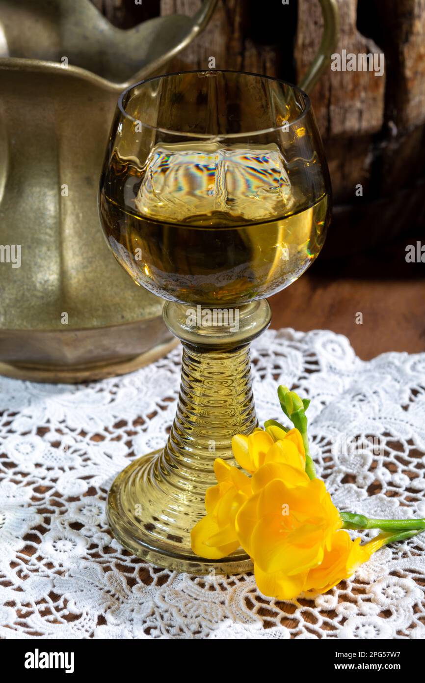 Antique German glassware, old Dutch style rummer or roemer glasses for ...