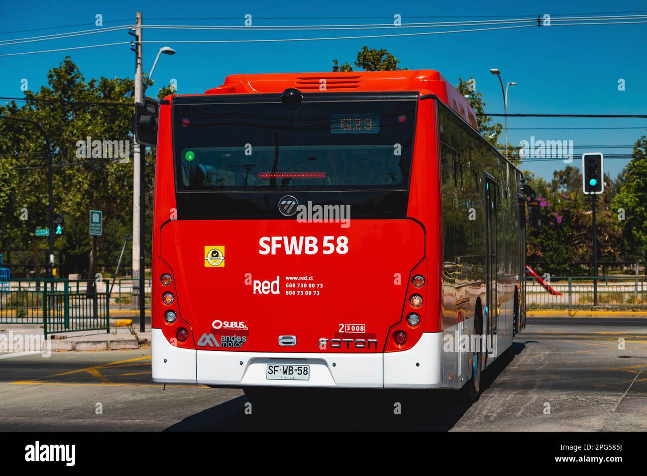 Santiago, Chile - November 2022: A Transantiago, or Red Metropolitana ...
