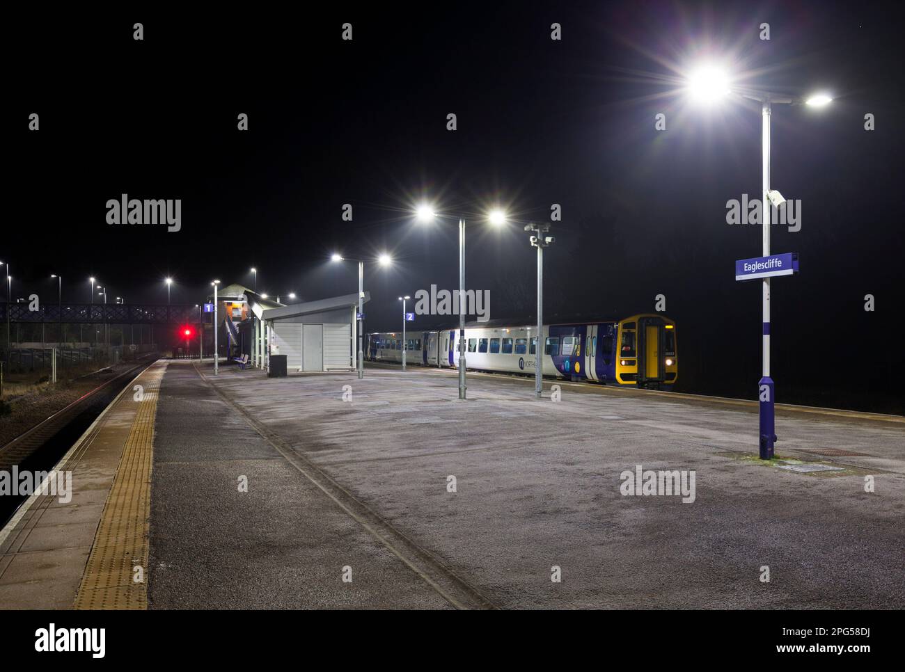 Northern Rail class 158 DMU train 158853 at Eaglescliffe railway ...