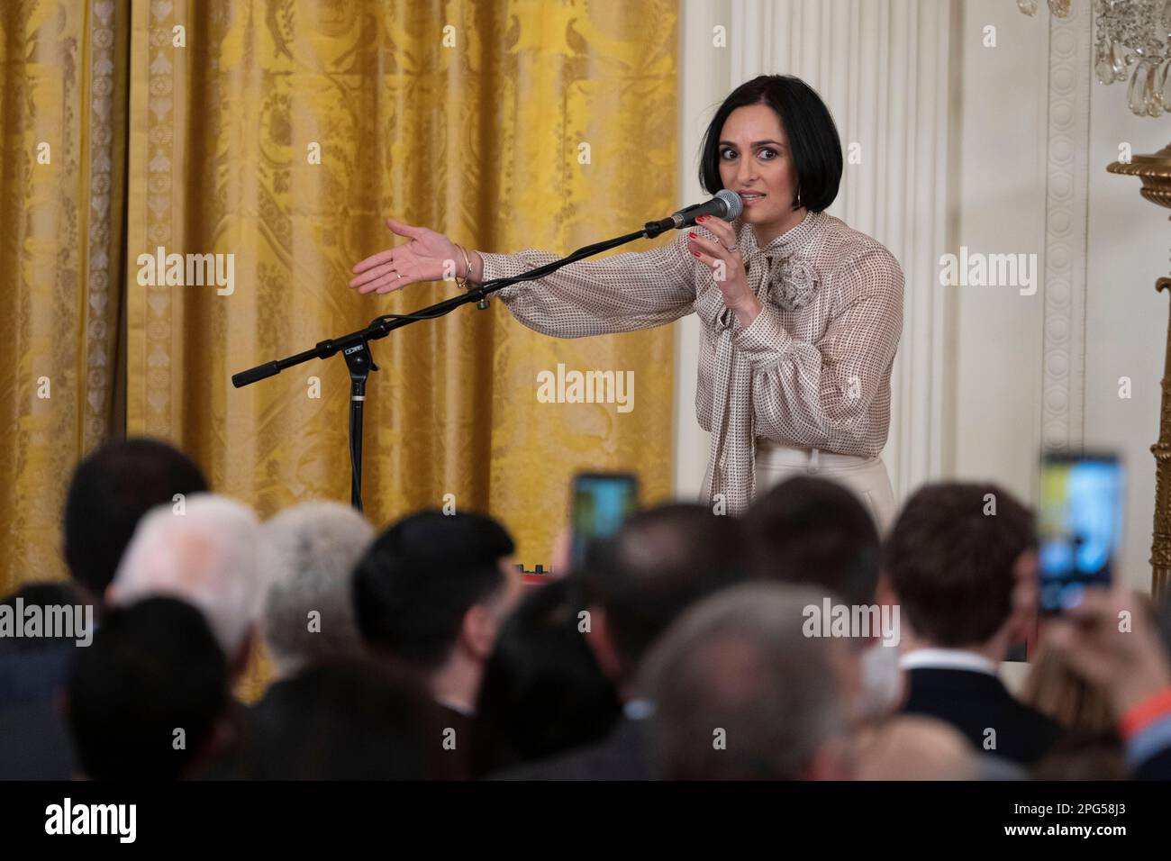 Washington, DC. 20th Mar, 2023. Musician Rana Mansour performs at a ...