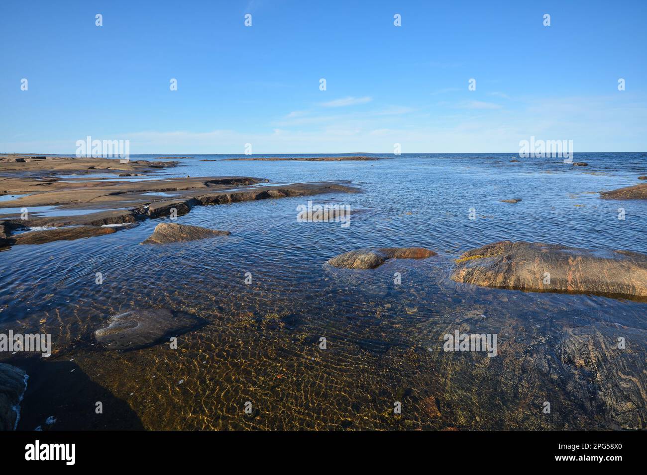 The White Sea. Summer seascape in East Karelia, Russia Stock Photo - Alamy