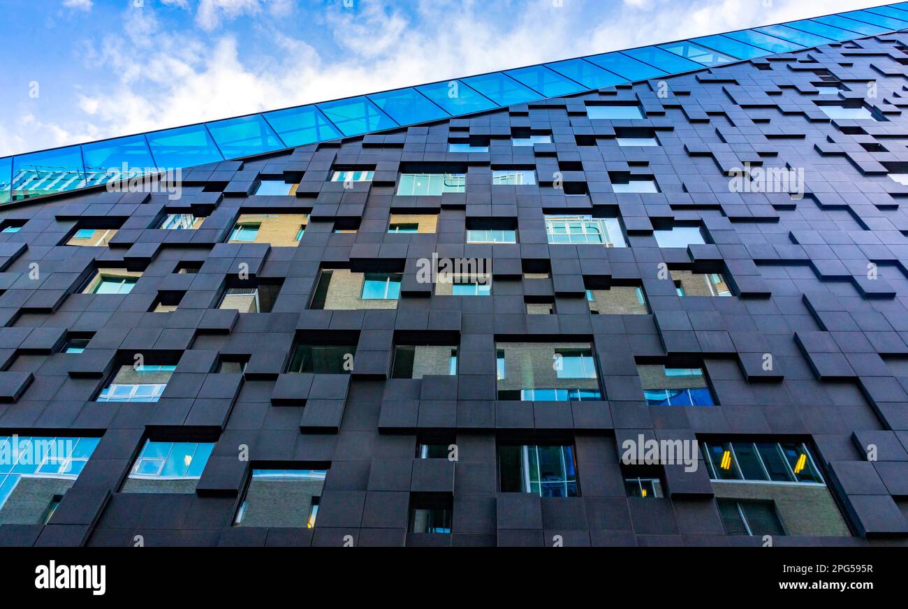 Modern archetecture of barcode, Oslo Norway Stock Photo - Alamy