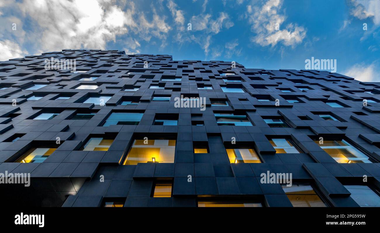 Modern archetecture of barcode, Oslo Norway Stock Photo - Alamy
