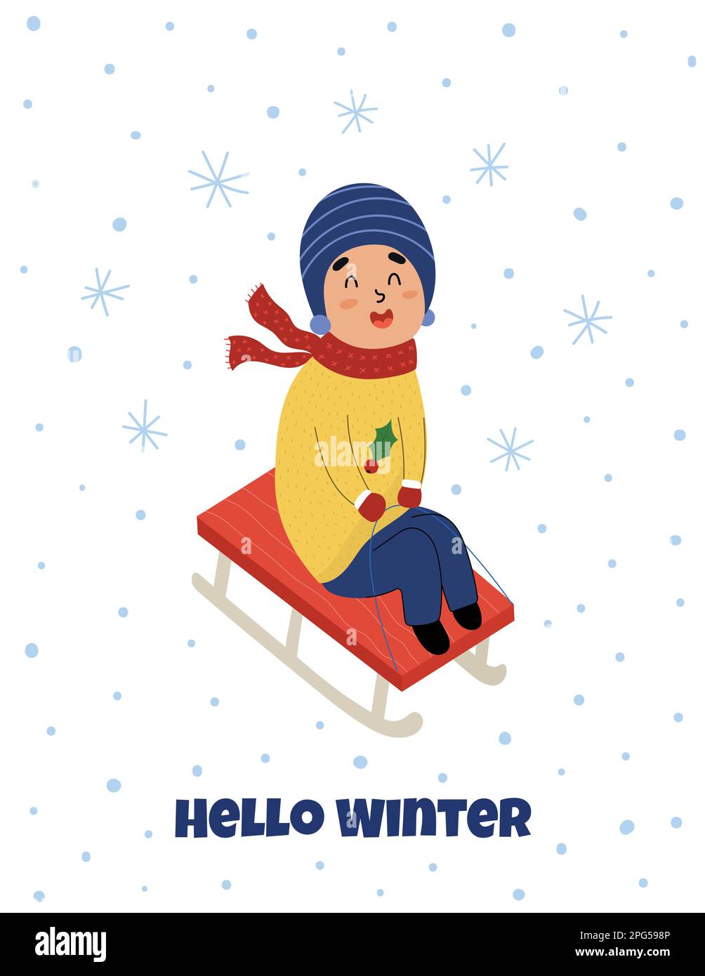 Boy snow 8 Stock Vector Images - Alamy