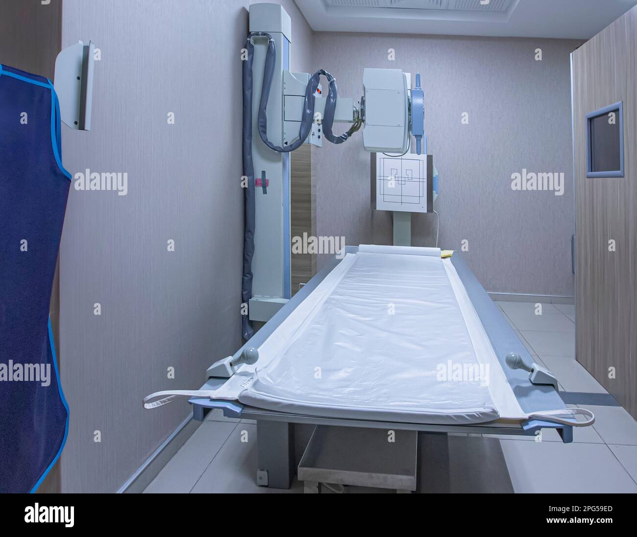 Radiology Device. x-ray machine at the hospital, An irradiated ...
