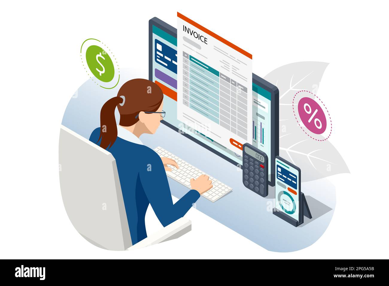 Isometric Business Analysis,Research, Strategy statistic, Planning, Marketing, Finance chart ...