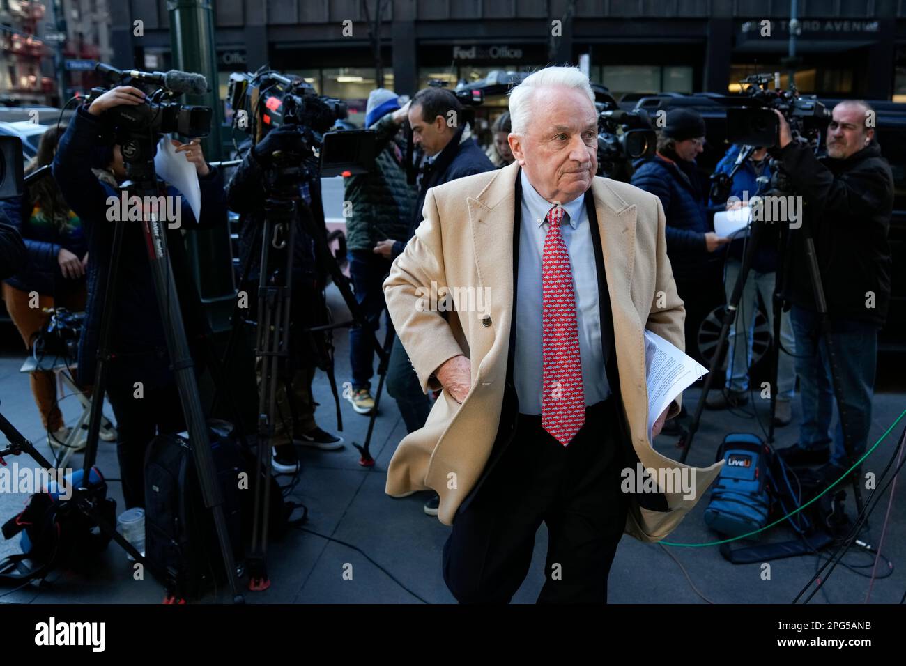 Attorney Bob Costello talks to reporters after testifying before a ...