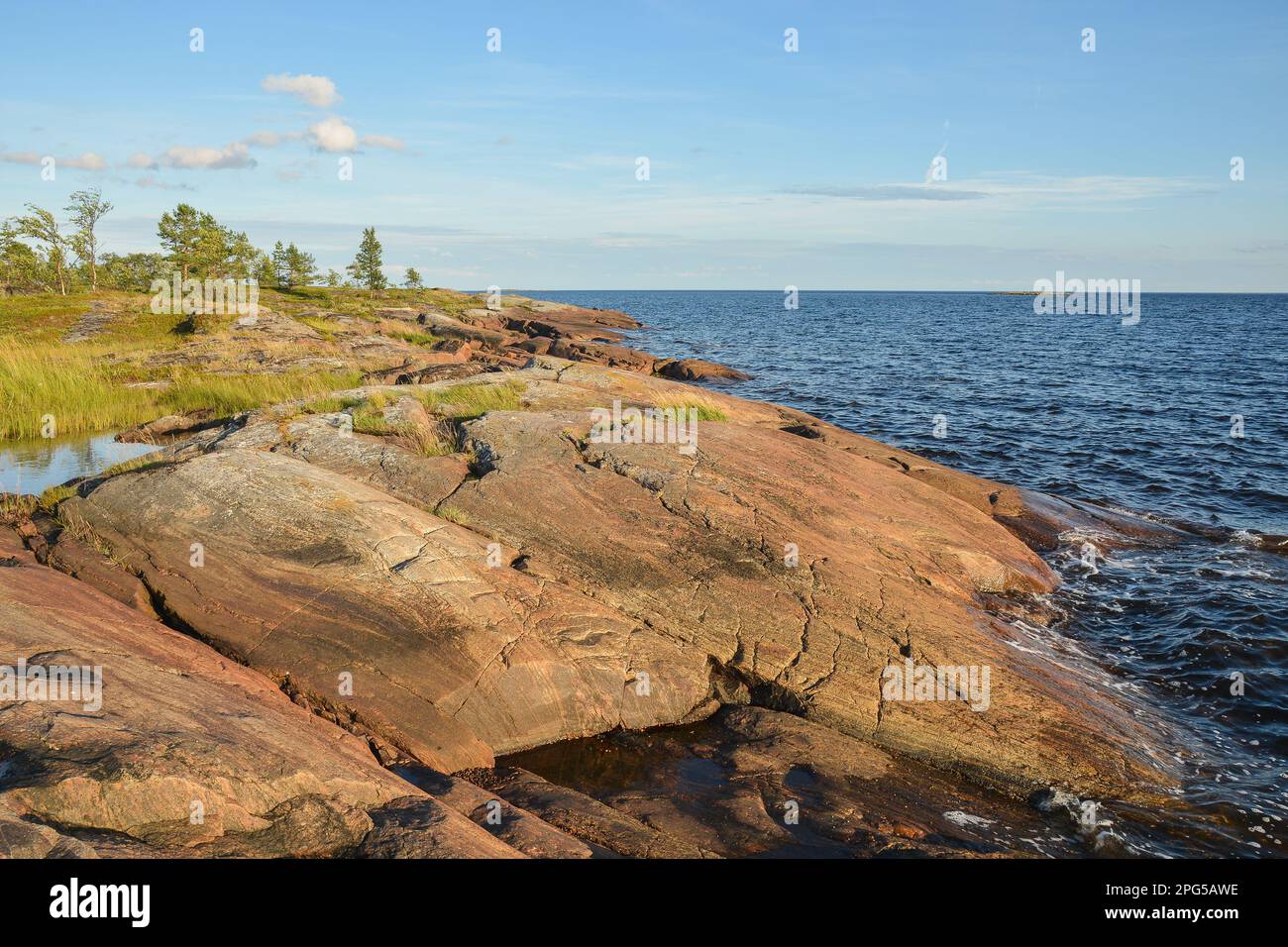 The White Sea. Summer seascape in East Karelia, Russia Stock Photo - Alamy