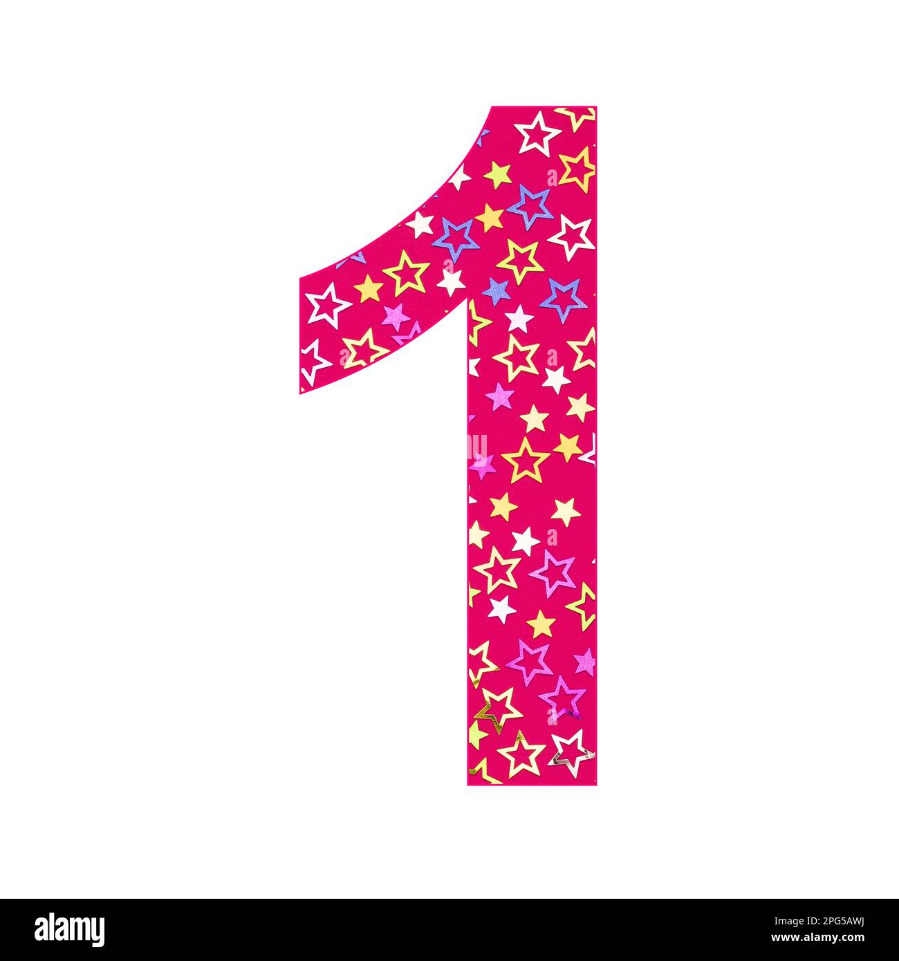 Pink Number One Clipart