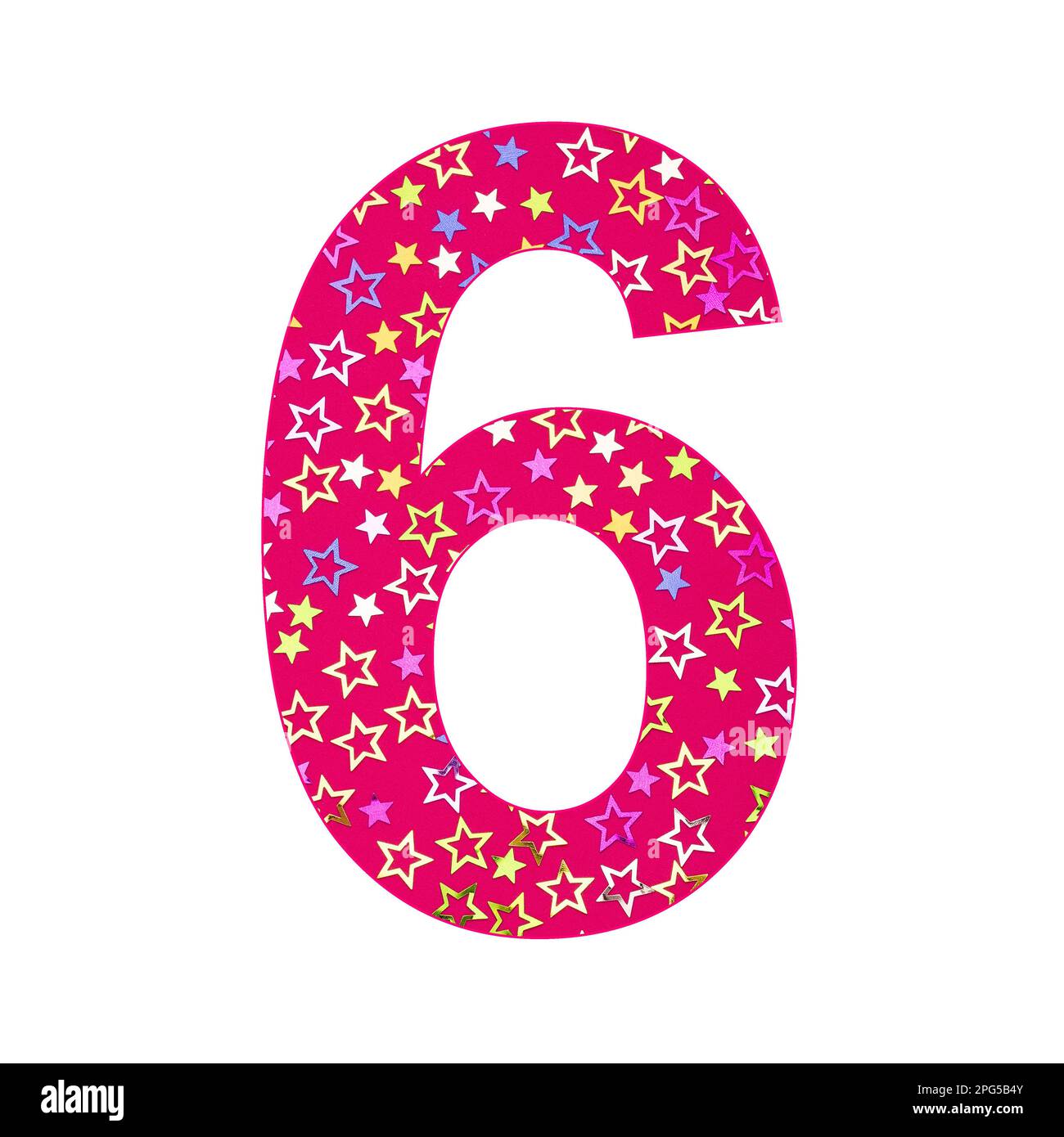 6 colorful party confetti with sparkling stars. rhodamine red hi-res ...