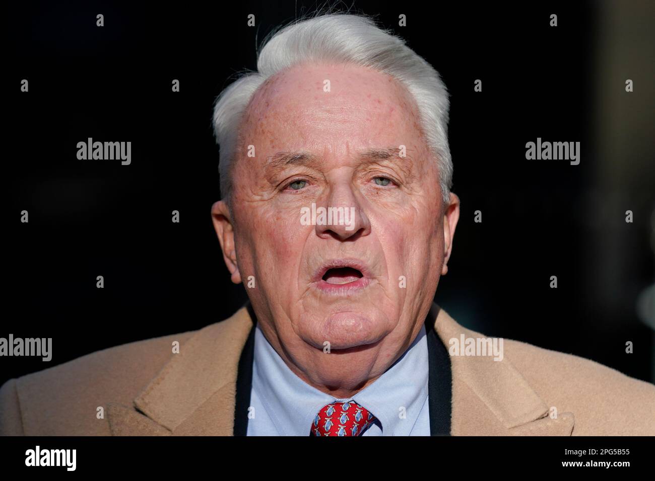 Attorney Bob Costello talks to reporters after testifying before a ...