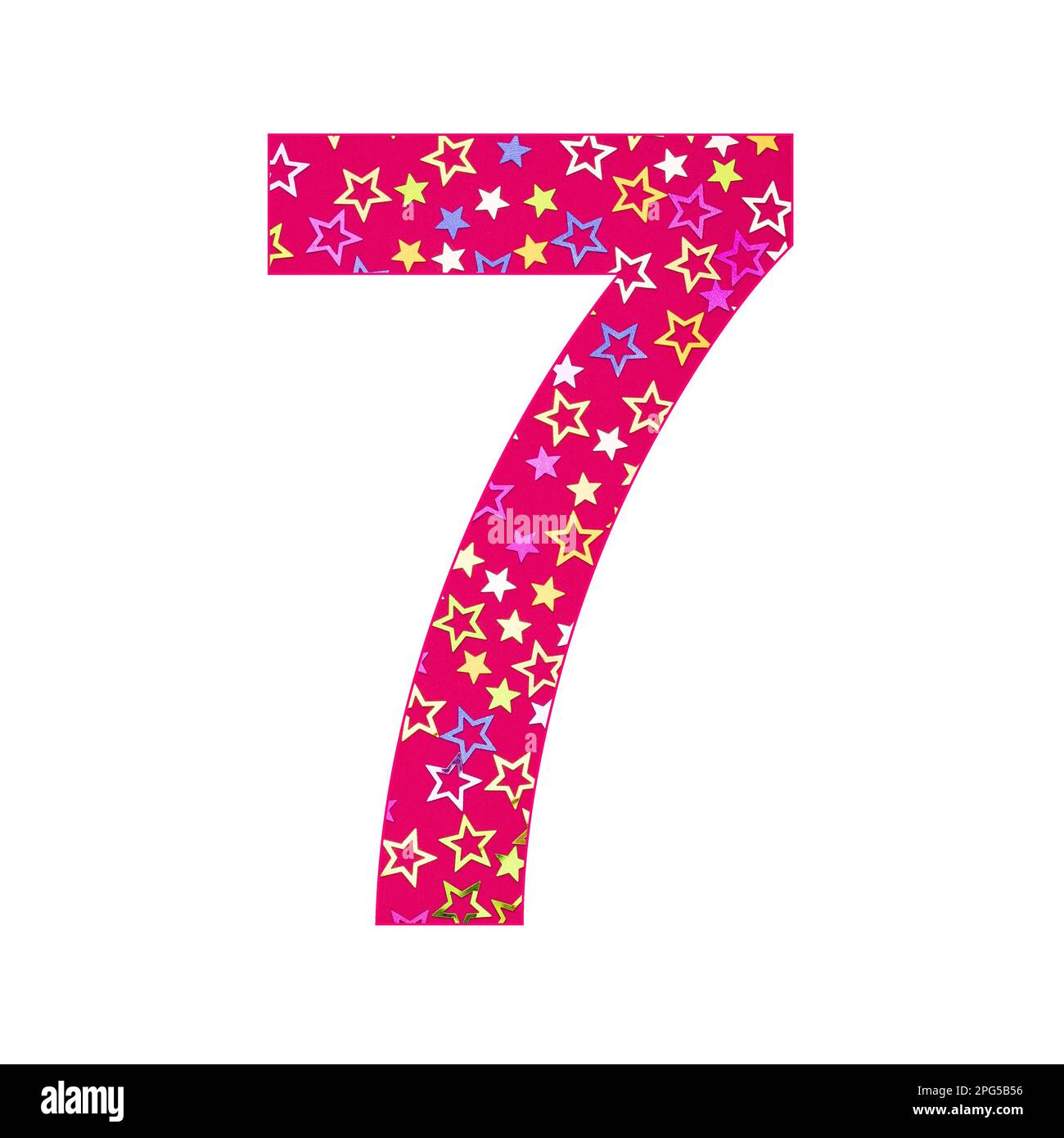 Number seven - Birthday Background with Colorful Confetti. rhodamine ...