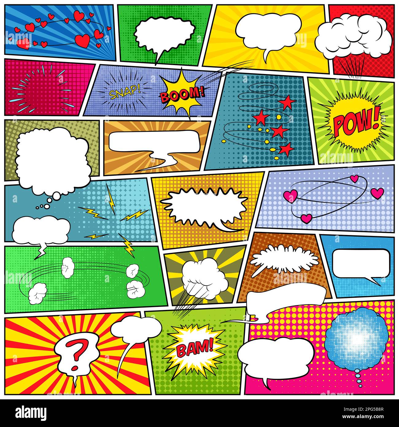 Abstract set of comic templates Stock Vector Image & Art - Alamy