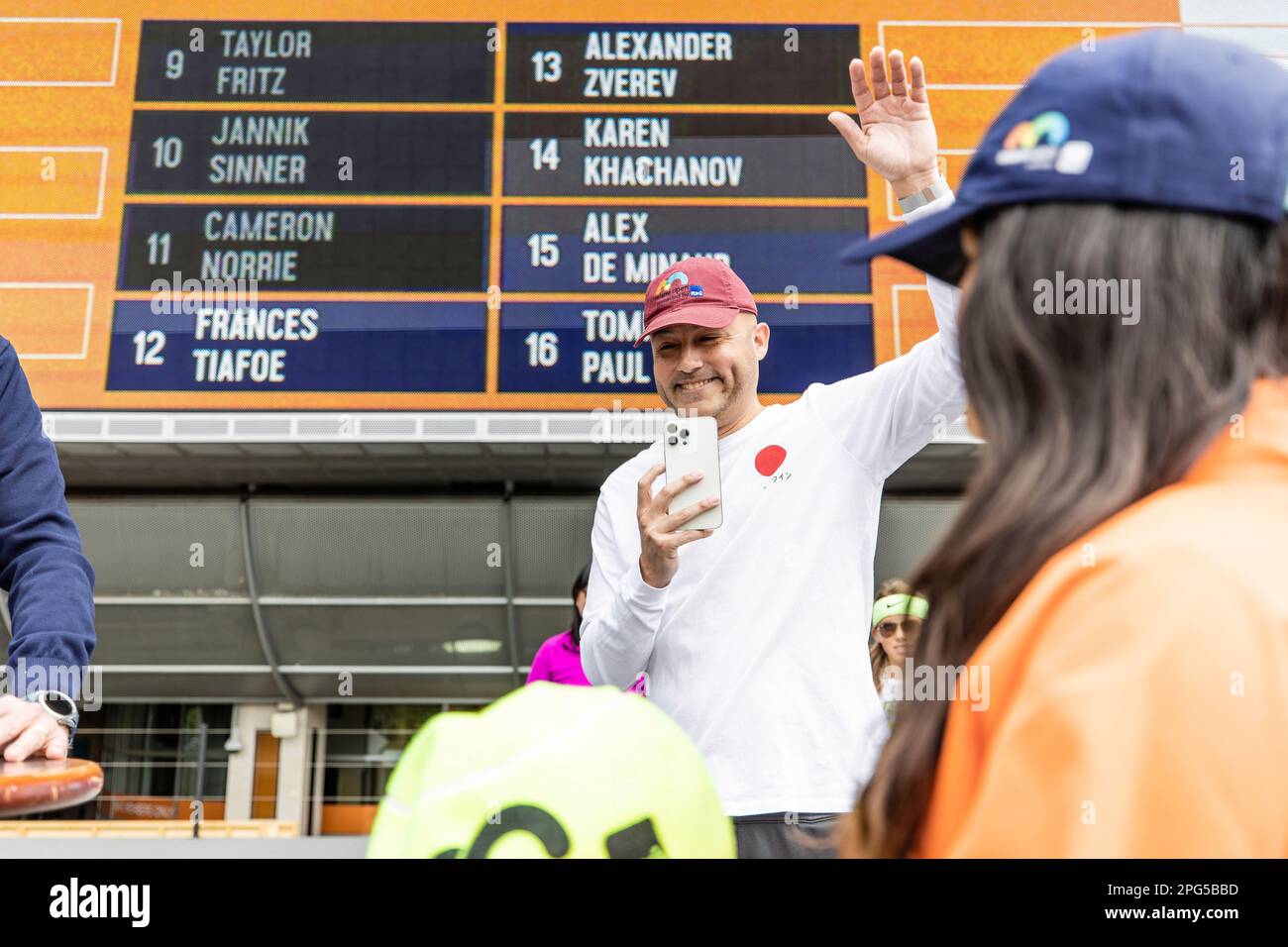 Fans during the ATP Draw Ceremony of the Miami Open tennis tournament ...