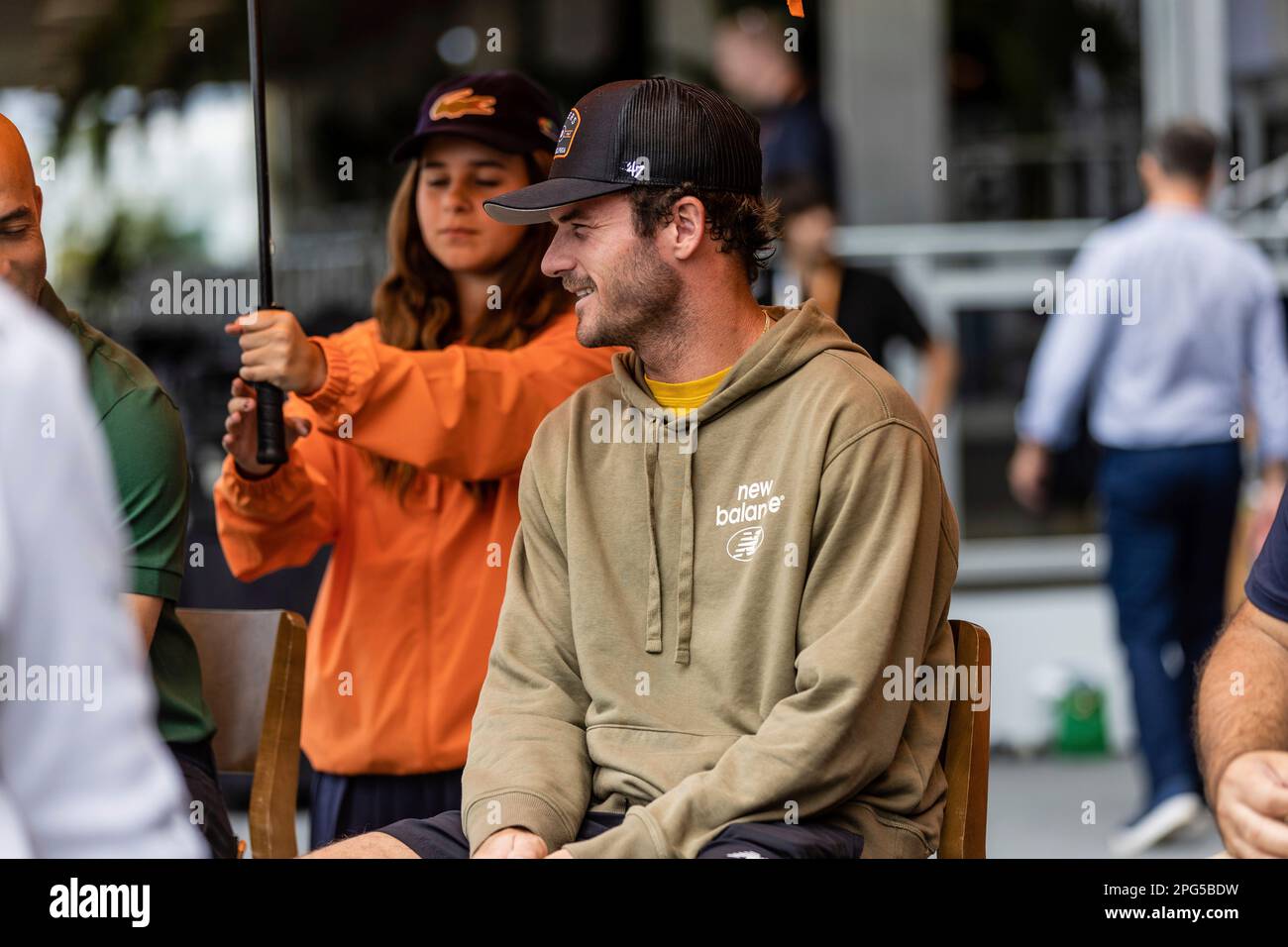 Tommy Paul of the U.S. during the ATP Draw Ceremony of the Miami Open ...