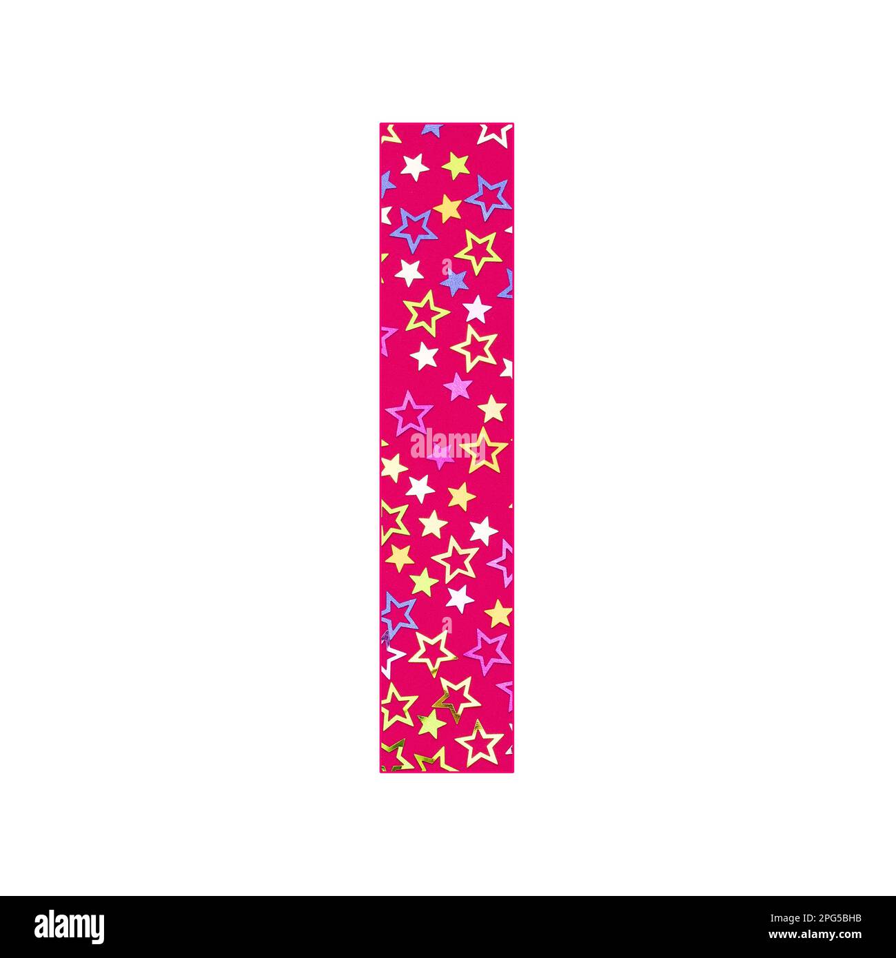 Alphabet letter I - Colorful party confetti with sparkling stars Stock ...