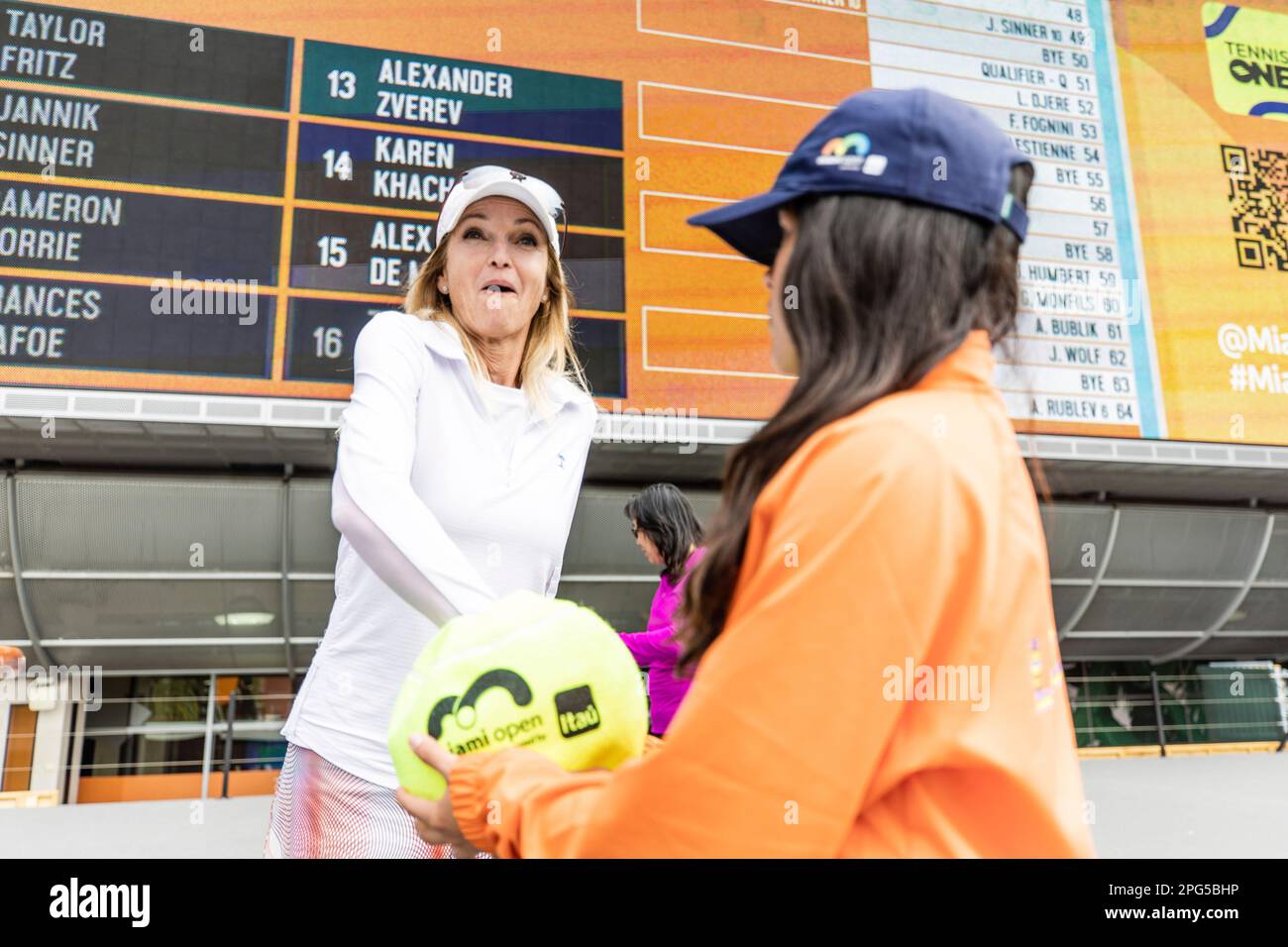 Fans during the ATP Draw Ceremony of the Miami Open tennis tournament ...