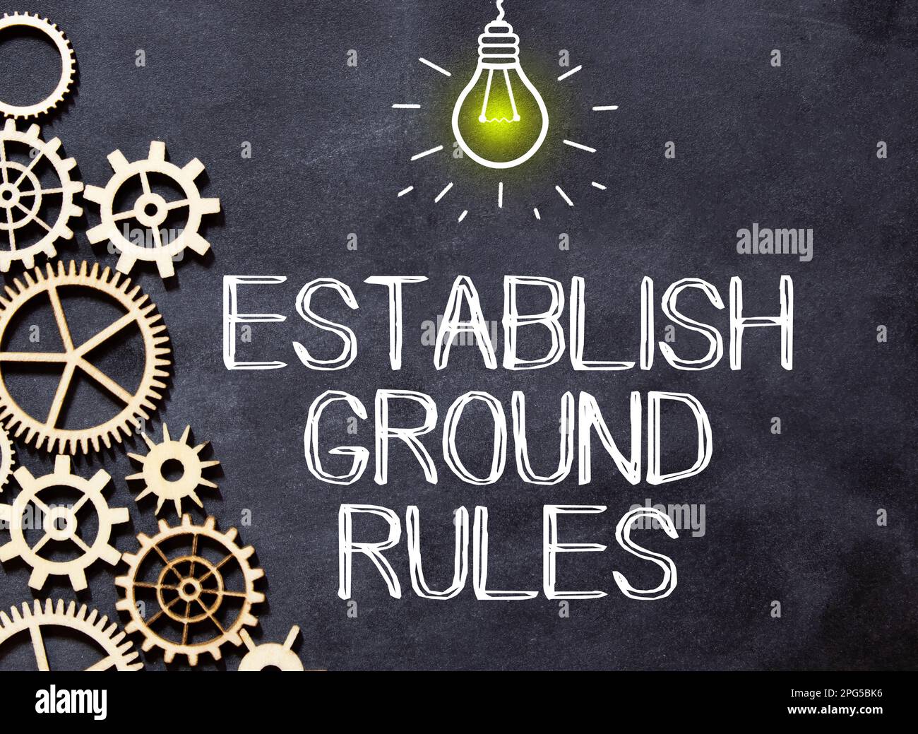 Establish Ground Rules, text words typography written on paper against ... Establish Ground Rules, text words typography written on paper against ...
