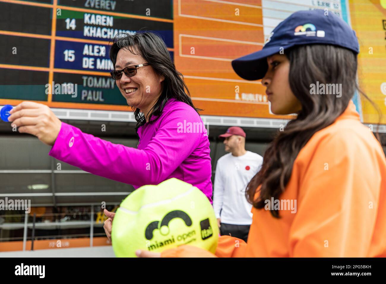 Fans during the ATP Draw Ceremony of the Miami Open tennis tournament ...