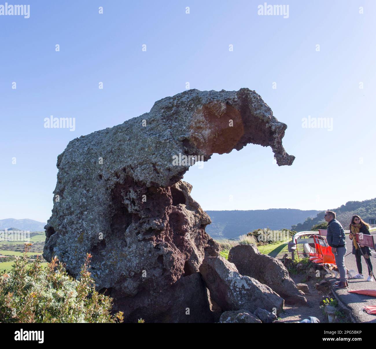 Castelsardo, Italy - January 1, 2019: view of tourists visiting the ...