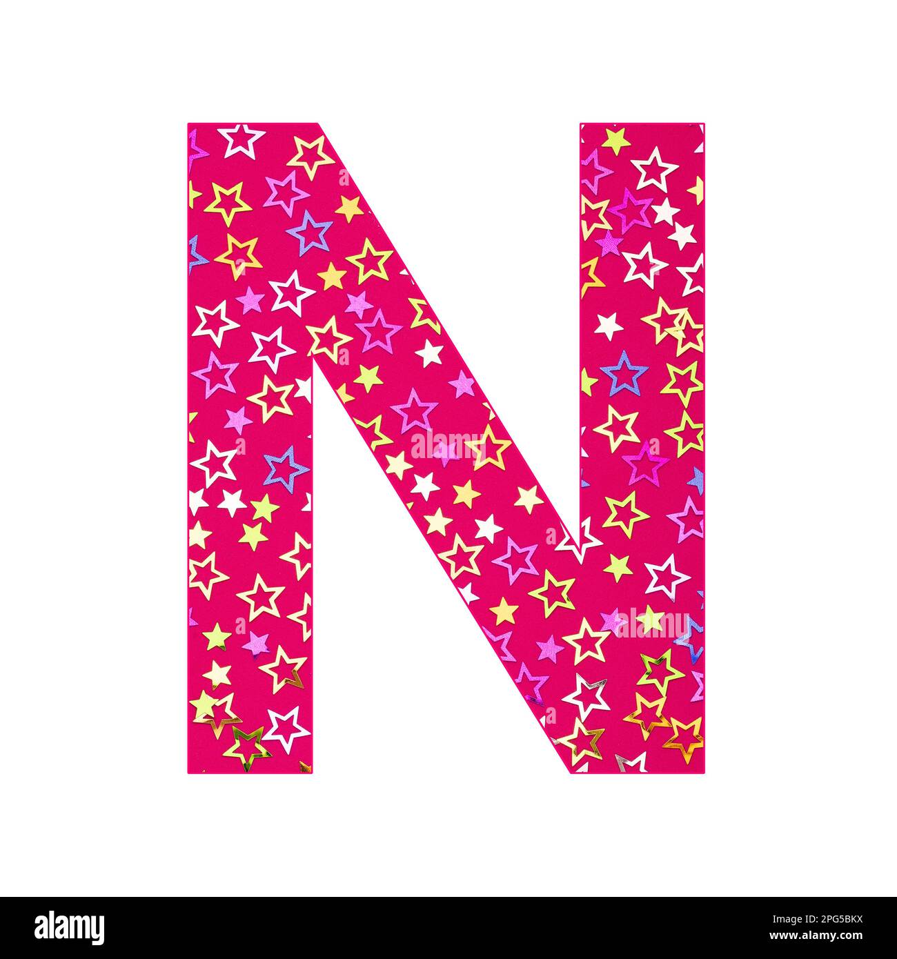 Alphabet letter N uppercase - Birthday background with colorful ...