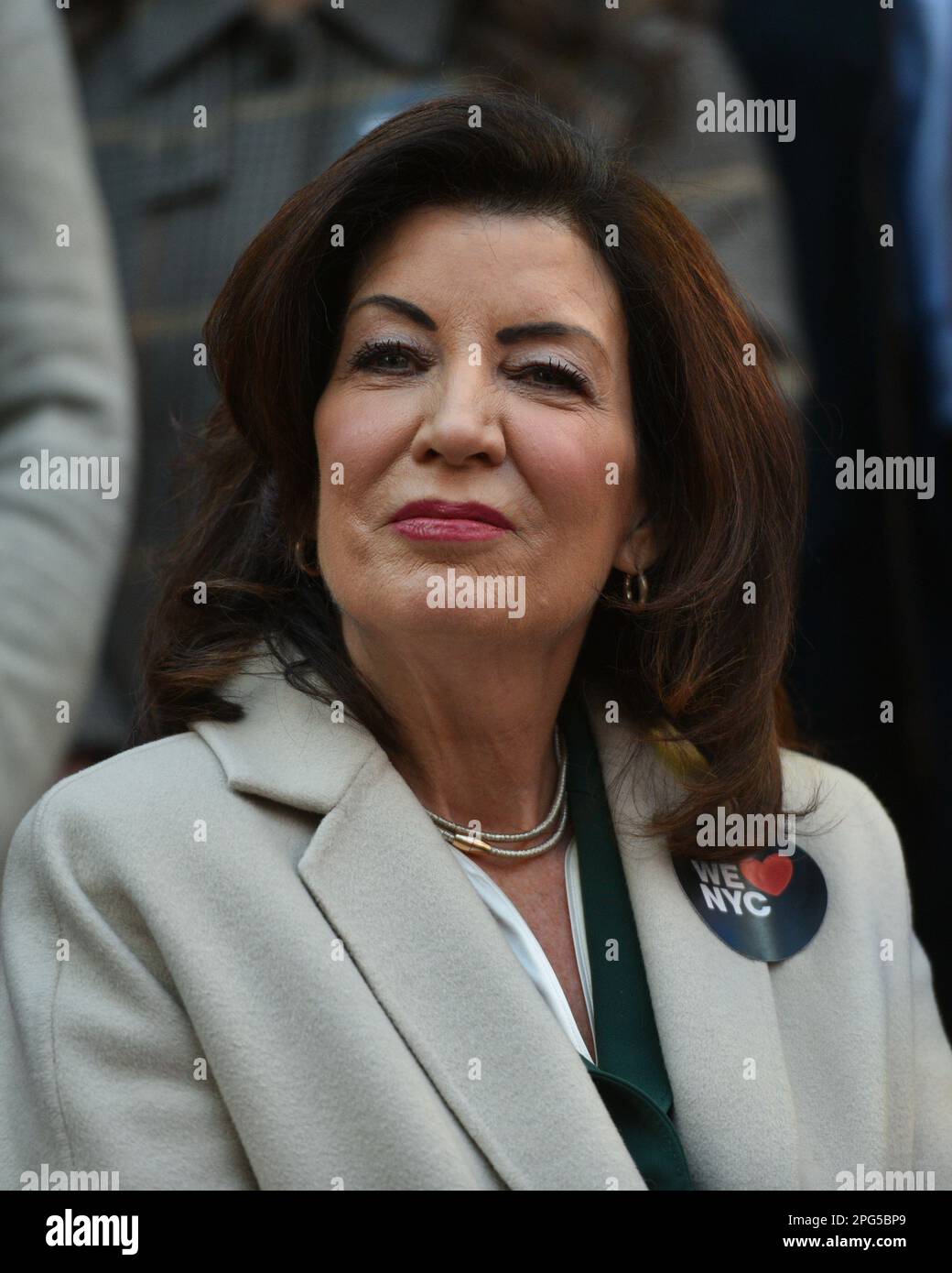 New York Governor Kathy Hochul at the campaign launch event for 'We ...