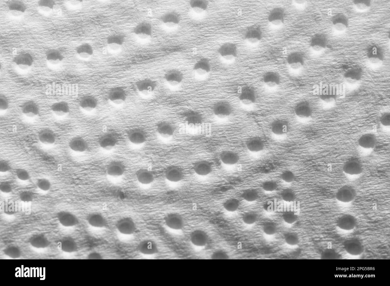 Close-up view of white sheets of a paper roll used as tissues for ...