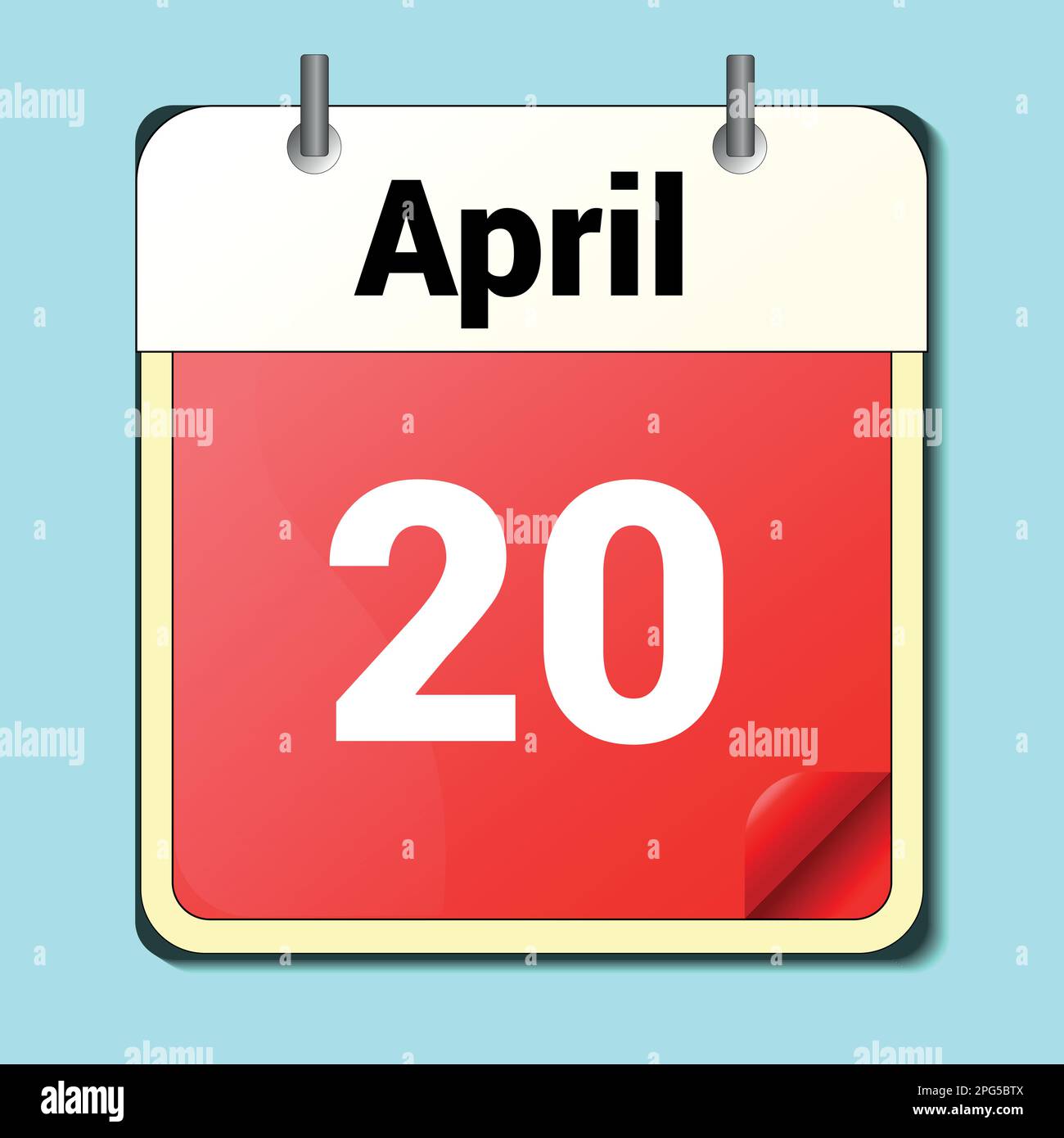 day on the calendar, vector image format, April 20 Stock Vector Image ...