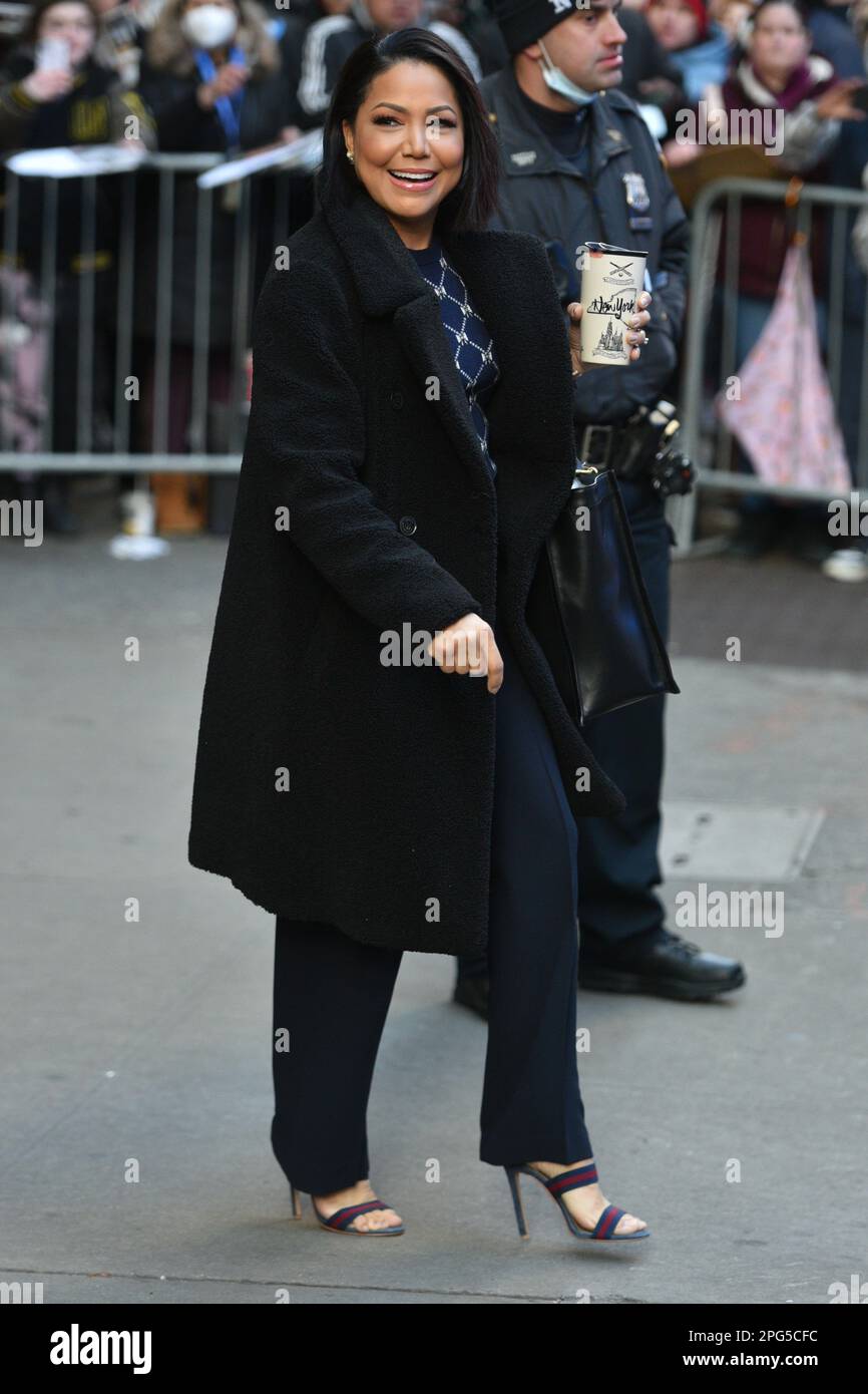 Stephanie Ramos exits the Good Morning America studio on March 20, 2023 ...
