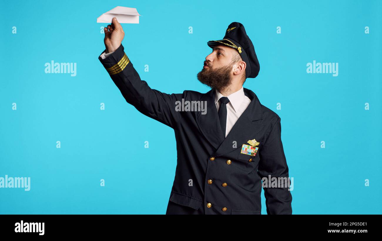 Aircrew captain playing paper toy hi-res stock photography and images ...