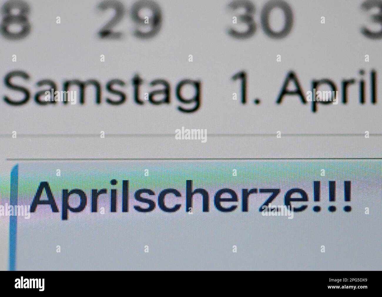 Berlin, Germany. 17th Mar, 2023. ILLUSTRATION - On April 1, a calendar ...