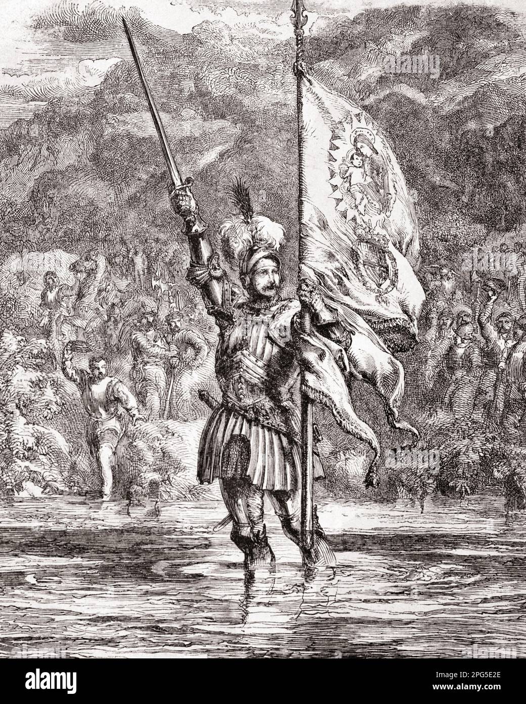 1510s SEPTEMBER 1513 THE CONQUISTADOR VASCO NÚÑEZ DE BALBOA TAKING ...