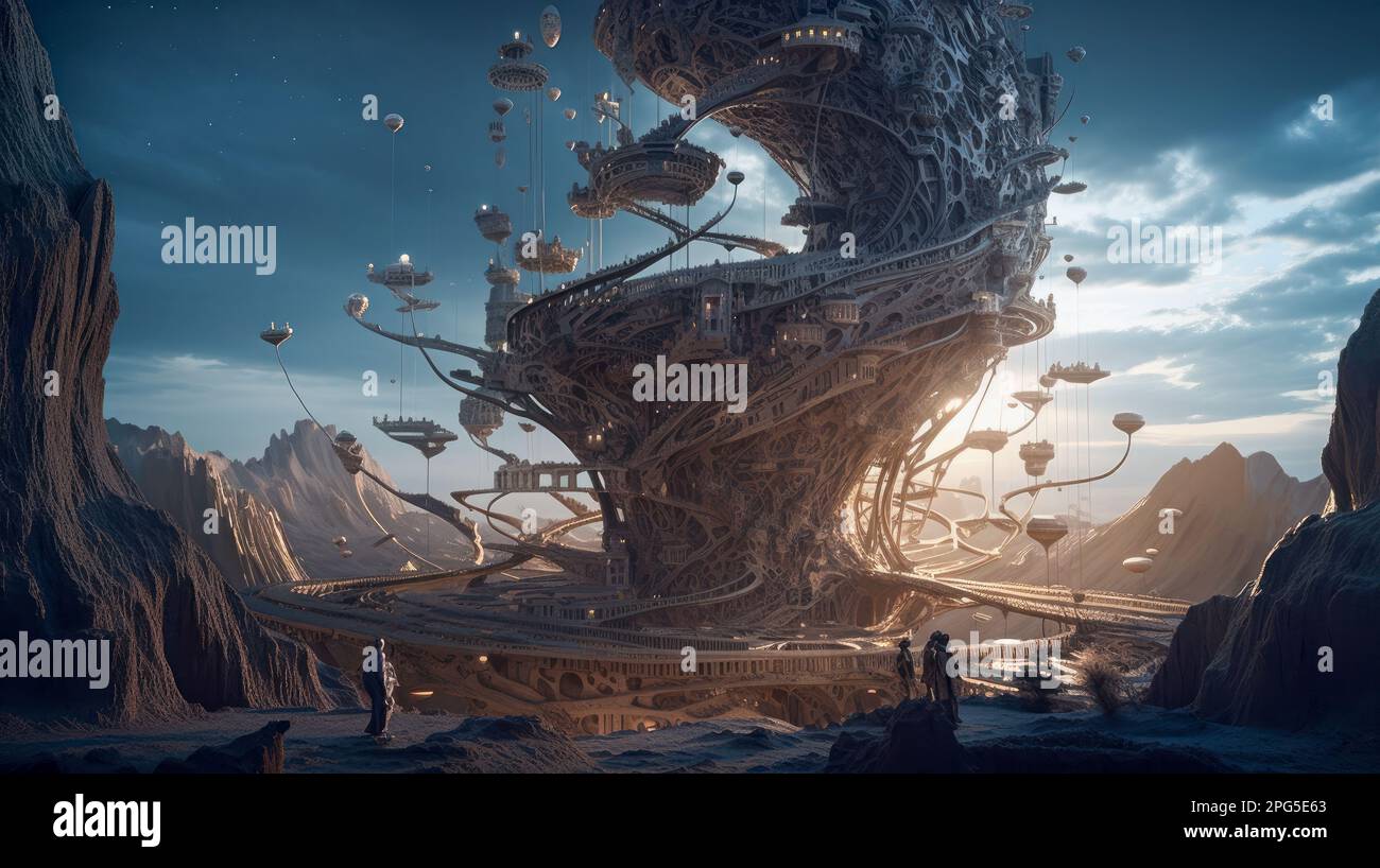 Alien extraterrestrial technology DNA helix inspired architecture ...