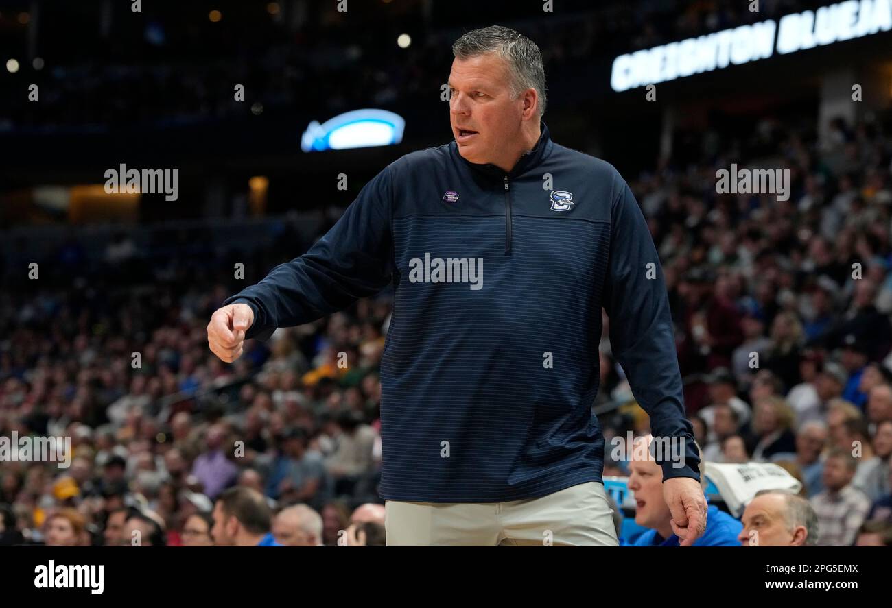 Creighton head coach Greg McDermott in the first half of a second-round ...