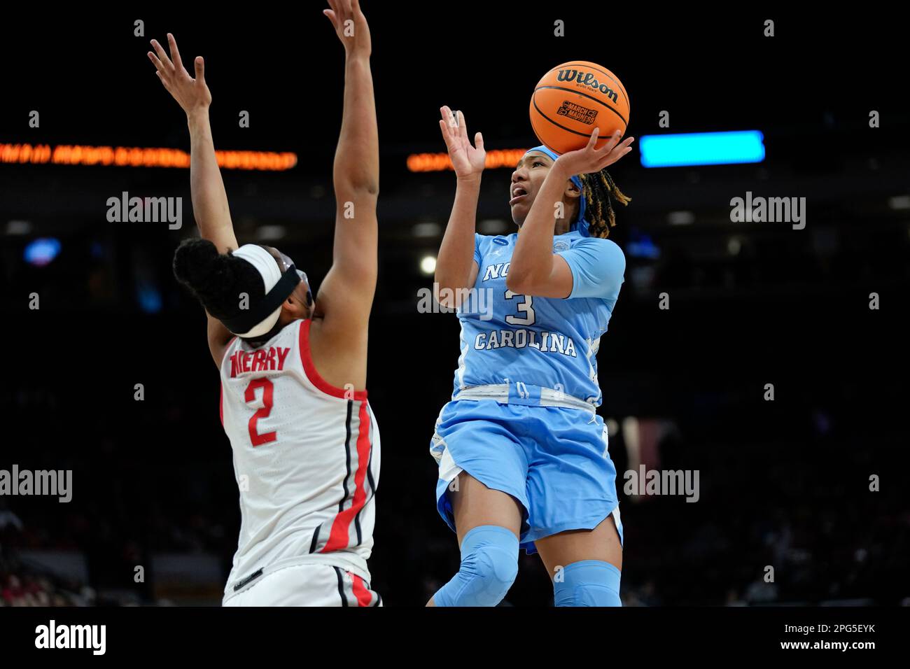 North Carolina guard Kennedy Todd-Williams (3) shoots on Ohio State ...