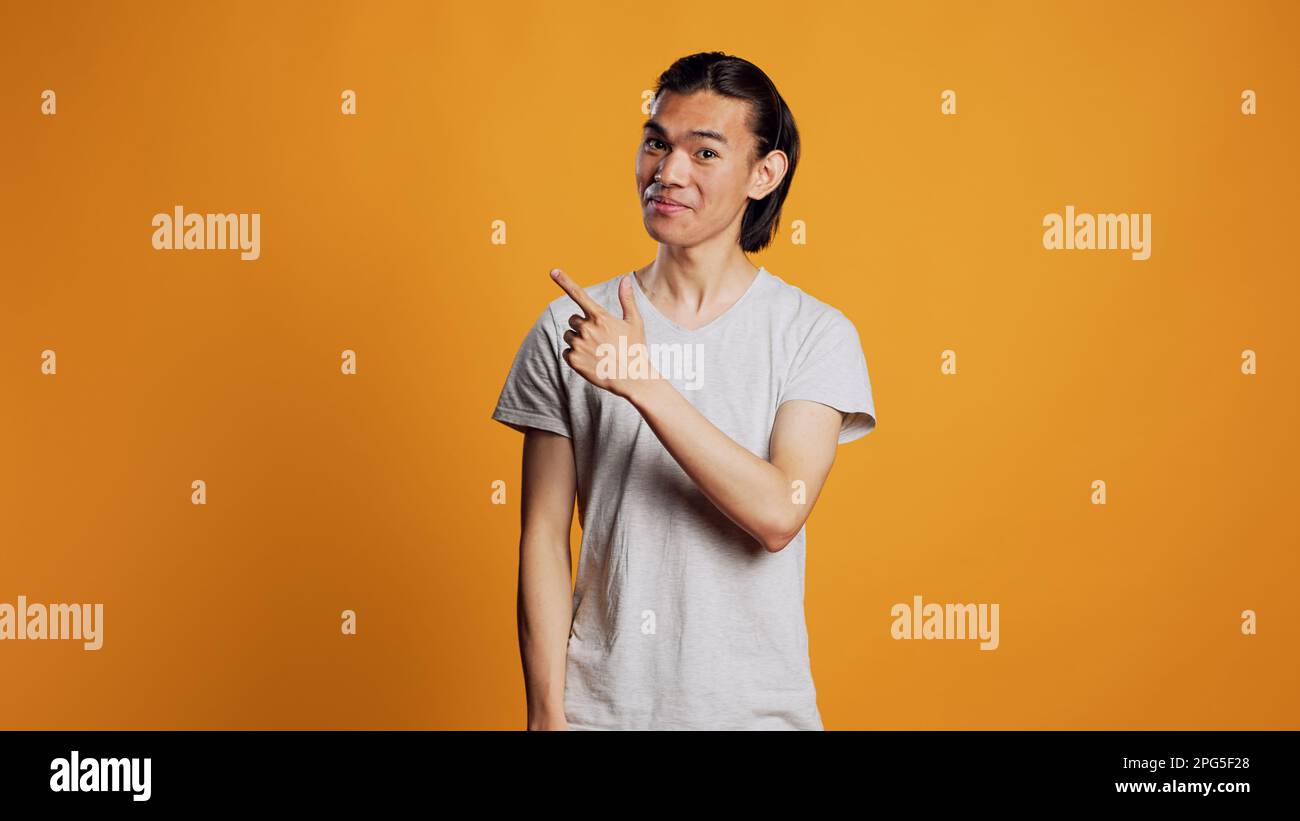 Person Pointing Finger Sideways