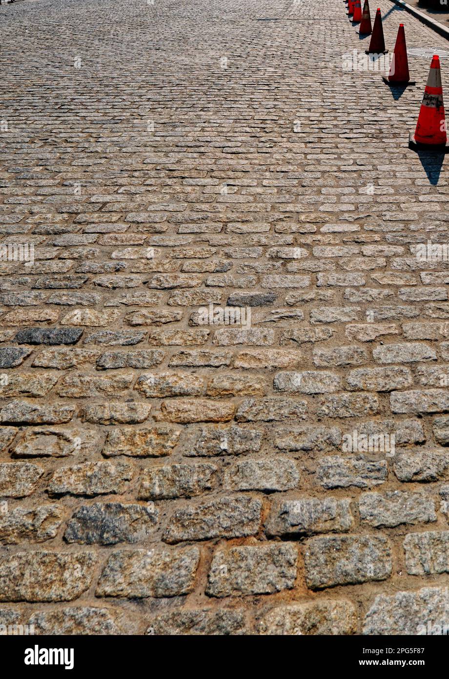 Cobblestone Street in Lower West Side Stock Photo - Alamy