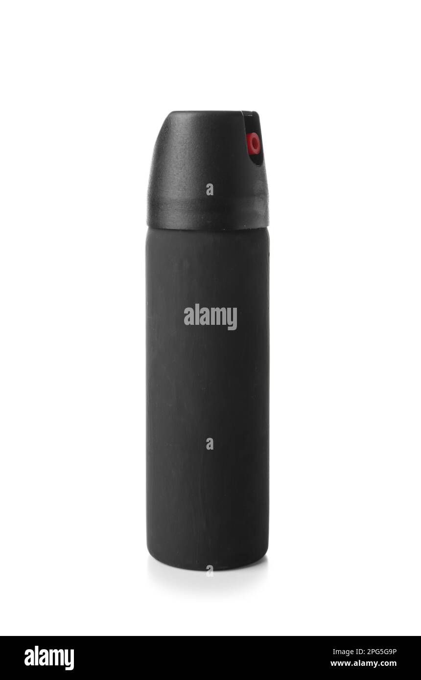 Pepper spray on white background Stock Photo - Alamy