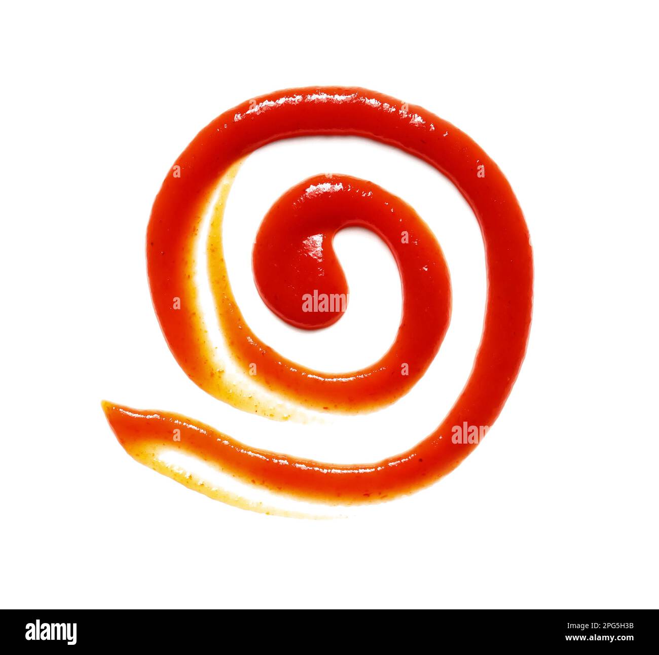 Spiral made of tasty ketchup isolated on white background Stock Photo ...
