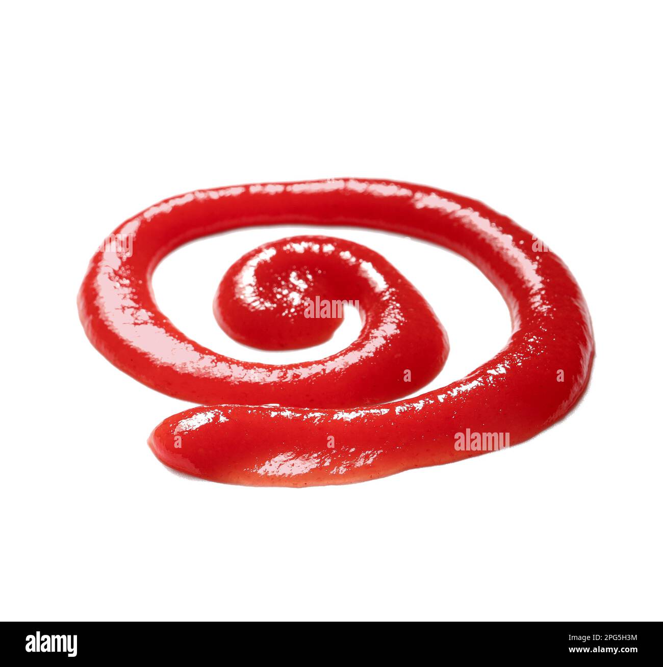 Spiral made of tasty ketchup isolated on white background Stock Photo ...
