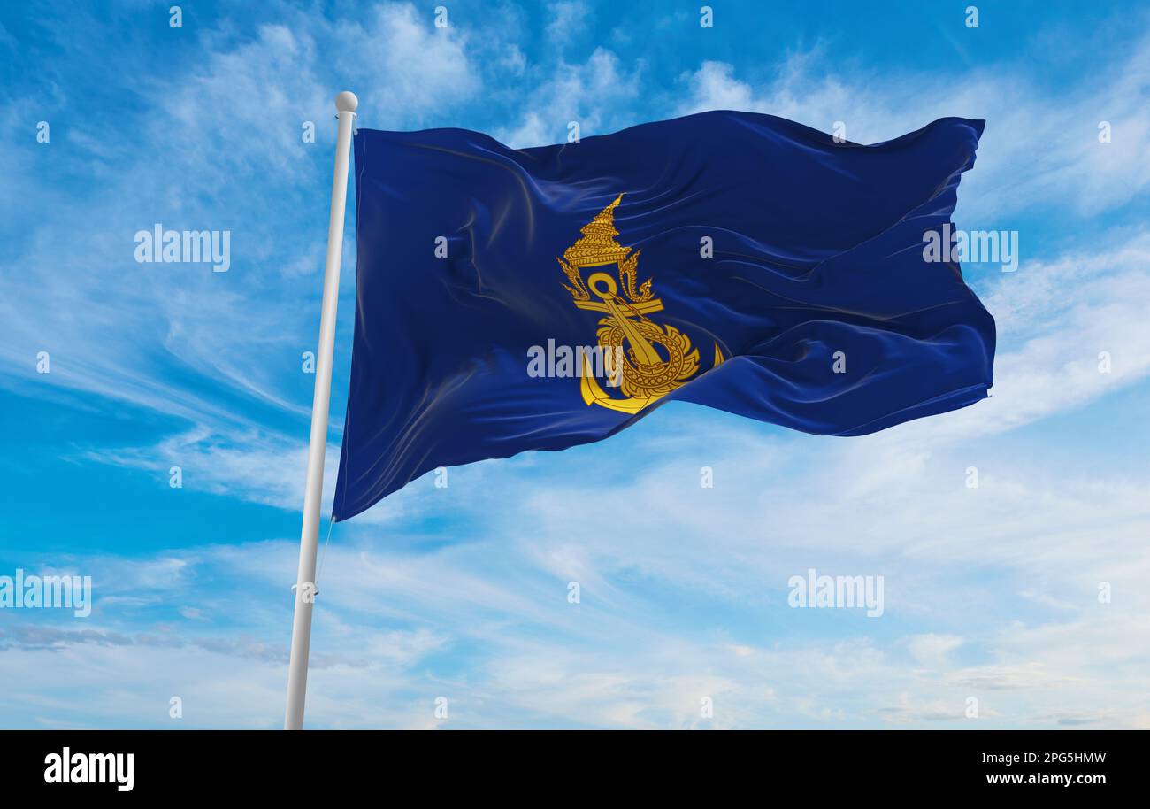 official flag of Commander-in-Chief of the Royal Thai Navy Thailand at ...