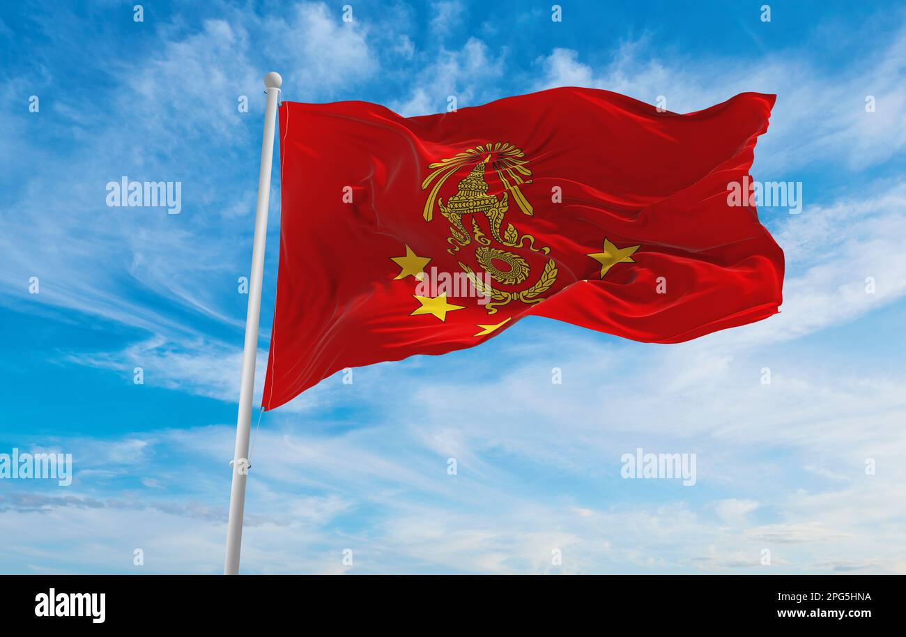 official flag of Commander-in-Chief of the Royal Thai Army Thailand at ...