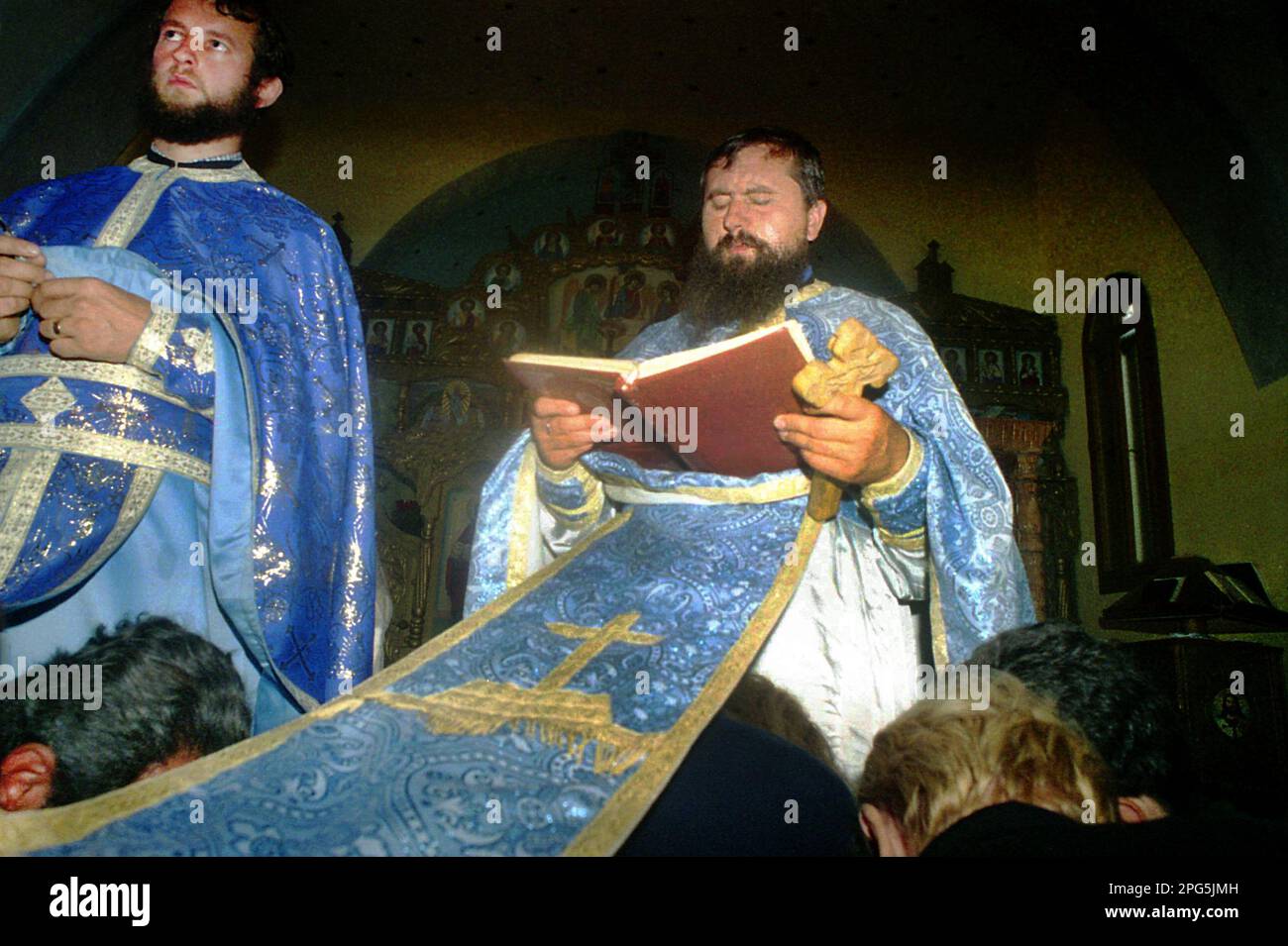 Posaga, Alba County, Romania, 1999. Fr. Ioan Comăneci during a ...
