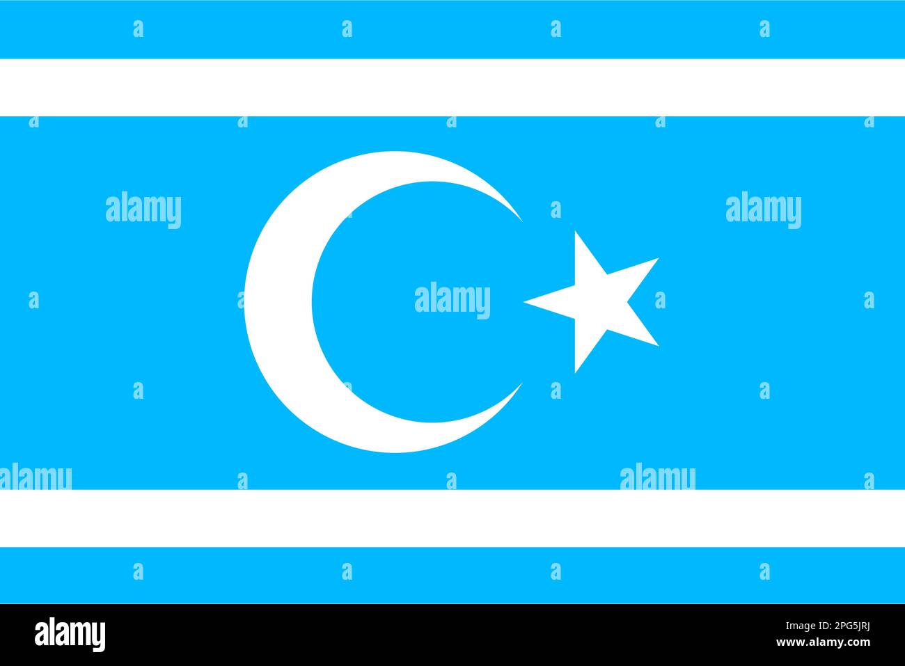 Top view of flag Iraqi Turkmen Front Turkey. Turkish travel and patriot ...